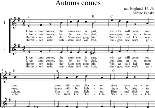 Autumn comes(bearb. von Markus Widdermann) - Unbekannt Anonymus | Noten ...