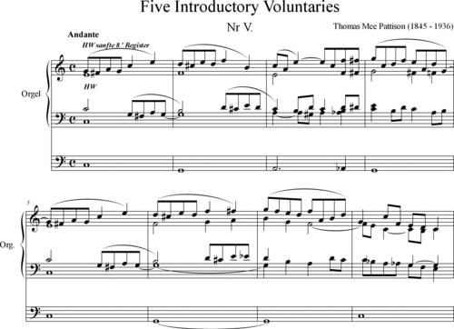 Five Concluding Voluntaries I. Voluntary F-Major - Thomas Mee Pattison ...