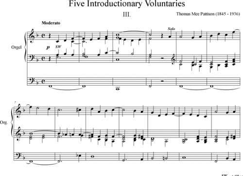 Pattison, Thomas Mee - Sheet music to download