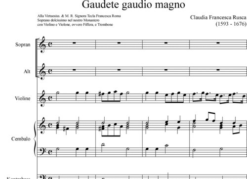 Rusca, Claudia Francesca - Noten zum Download
