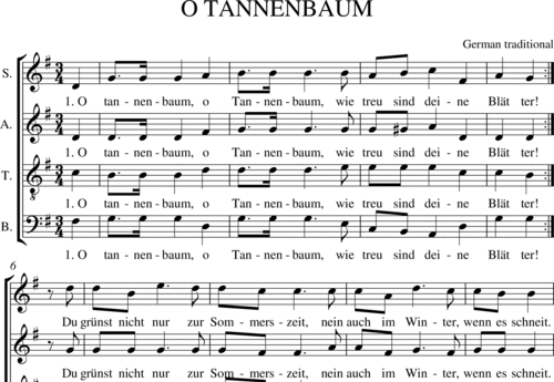 O Tannenbaum O Tannenbaum (O Christmas Tree) For Guitar Chords, Tabs