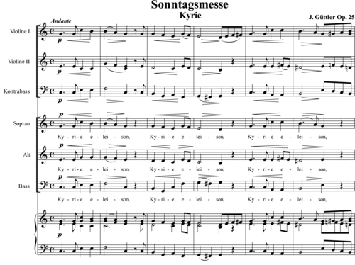 Sonntagsmesse: Sanctus (Sunday Mass) (op. 25) - Joseph Güttler | Sheet ...