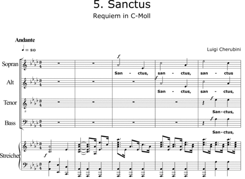 Requiem in C-Minor: 1st Introitus - Luigi Cherubini | Sheet music to ...