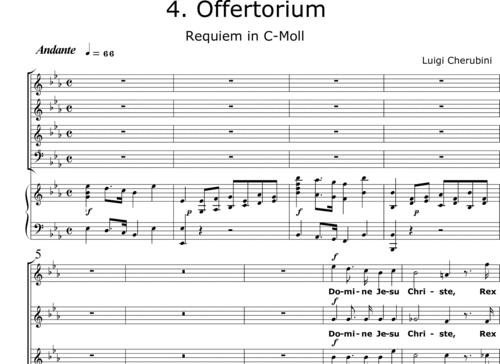 Requiem in C-Minor: 1st Introitus - Luigi Cherubini | Sheet music to ...