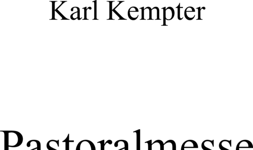 Kempter, Karl - Noten zum Download