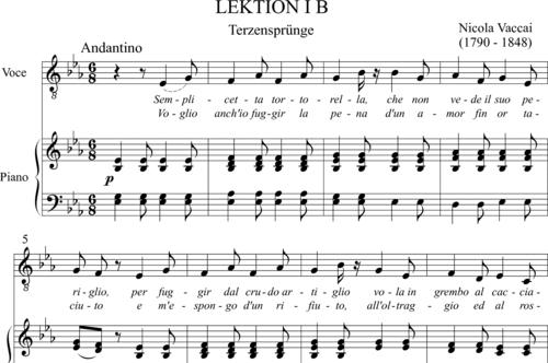 Lesson I. Scale - Manca sollecita - Nicola Vaccai/Vaccaj | Sheet music ...