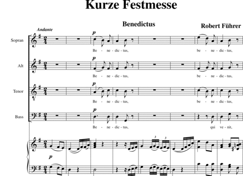 Short Holy Mass in C, organ score, 2nd movement: Gloria - Robert Führer ...