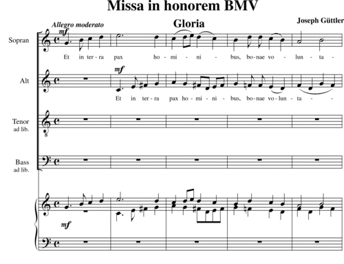 Missa in honorem BMV-Orgelpartitur, 1. Kyrie - Joseph Güttler | Noten ...