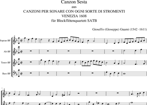 Guami, Gioseffo - Noten zum Download