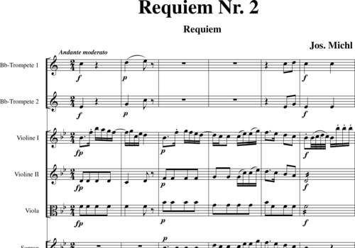 Requiem Nr 2-Partitur, 5. Benedictus - Joseph Willibald Michl | Noten ...