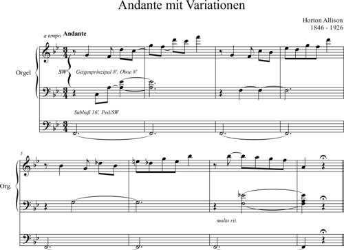 Allison, Horton - Noten zum Download