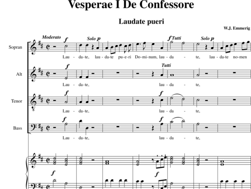 Vesperae 1-De Confessore-Orgelpartitur-4. Beatus - Wolfgang Joseph ...