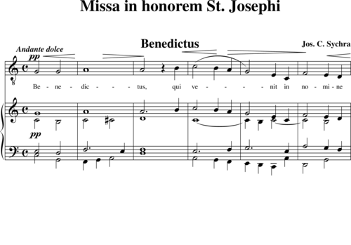 Missa in honorem St. Josephi-parts and organl-3rd movement: Credo ...