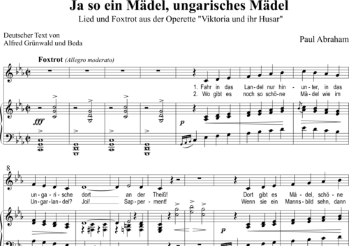 Abraham, Paul - Sheet music to download