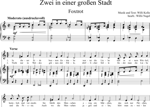 Kollo, Willi - Noten zum Download