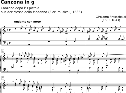 Canzona in g (II) - Girolamo Frescobaldi | Sheet music to download