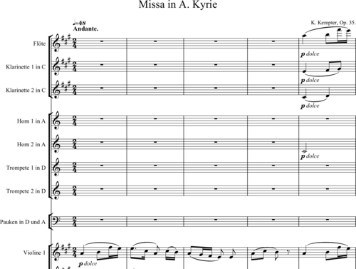 Missa in A - Benedictus (Mass) (Op. 135) - Karl Kempter | Sheet music ...