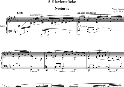 Bendix, Victor - Noten zum Download