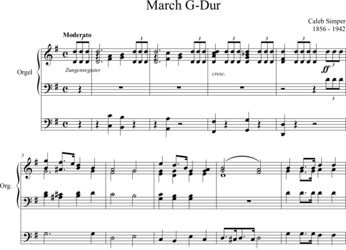 Simper, Caleb - Sheet music to download