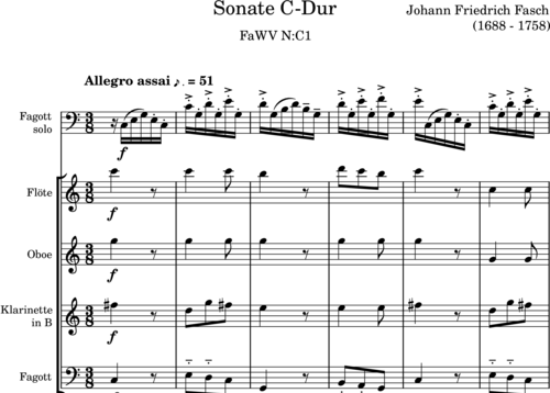 Sonate C-Dur für Fagott und Klavier, 3. Satz: Andante (FaWV NC1)(bearb ...