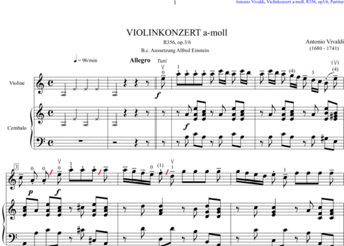 Violin Concerto in A-minor - 3rd movement: Presto (RV356, op. 3/6 ...