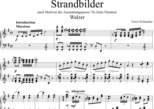 Hollaender, Victor - Noten zum Download
