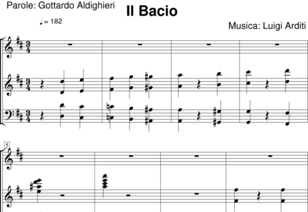 Walzerlied II Bacio (Waltz Song II Bacio) - Luigi Arditi | Sheet music ...
