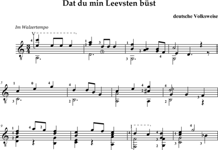 Dat du min Leevsten büst - Unbekannt Anonymus | Noten zum Download