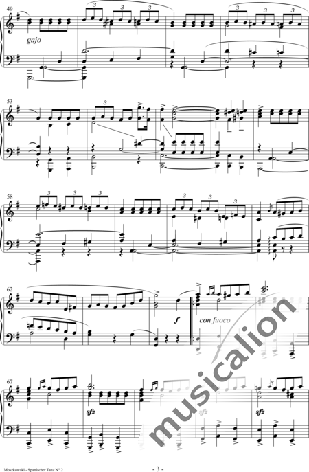 Spanischer Tanz Nr. 2 (Spanish Dance No. 2) (op. 12 No. 2) - Moritz Moszkowski | Sheet music to ...