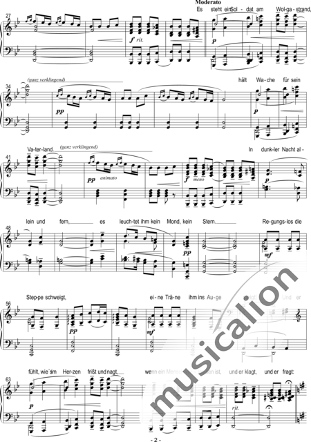 Wolgalied - Franz Lehár | Noten zum Download