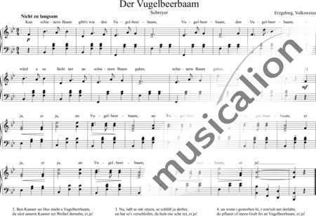 Der Vogelbeerbaam (The Rowan Tree) - Unknown Anonymus | Sheet music to ...