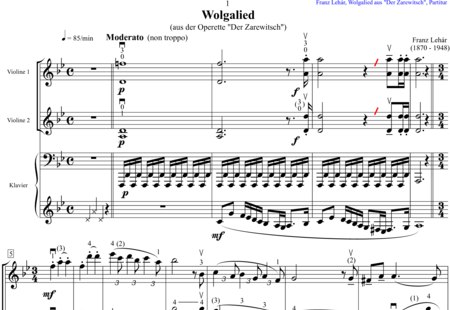 Wolgalied(bearb. von Dieter Fleischmann) - Franz Lehár | Noten zum Download