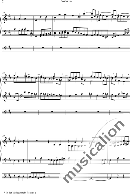 Postludio in D (Nr. 3) - John (Johannes) Zundel | Noten zum Download