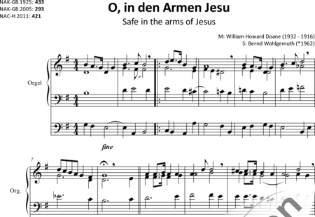 O in den Armen Jesu (1) (op. 4 Nr. 361)(bearb. von Bernd Wohlgemuth ...