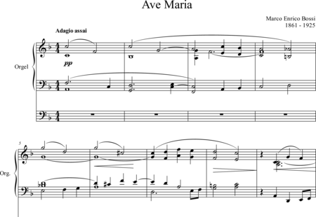 Ave Maria - Marco Enrico Bossi | Sheet music to download