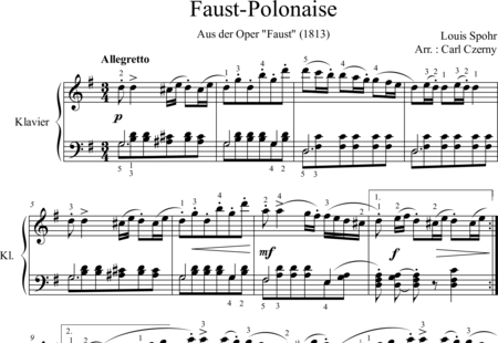 Faust Polnaise(arr. by Carl Czerny) - Louis (Ludwig) Spohr | Sheet ...