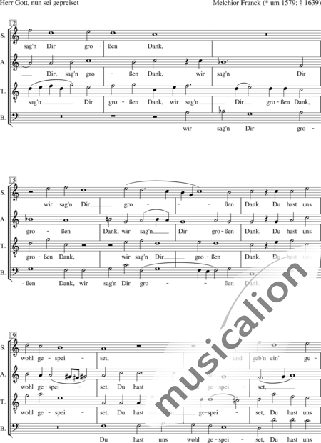 Herr Gott, nun sei gepreiset - (O God in Heaven We Praise Thee ...