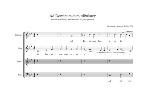 Ad Dominum dum Tribularer - Alessandro Scarlatti | Sheet music to download