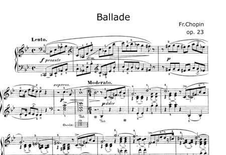 Ballade Nr. 1 g-moll (op. 23) - Frederic Chopin | Noten zum Download