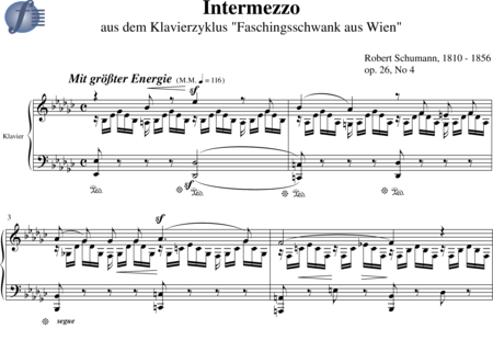 Intermezzo (op. 26/ 4) - Robert Schumann | Sheet music to download