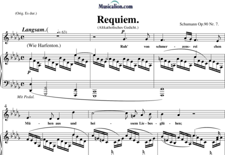 Requiem - Robert Schumann | Partituras con muestra de audio