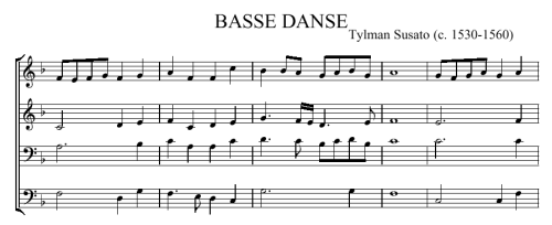 La mourisque - Basse danse - Tylman Susato | Sheet music to download