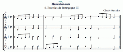 Gervaise, Claude - Sheet music to download